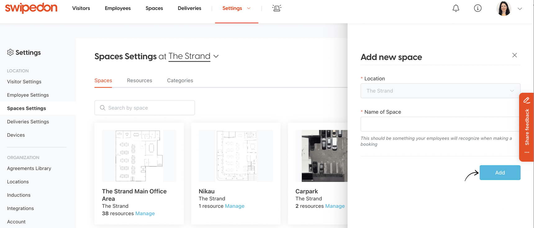 Getting started with SwipedOn Spaces